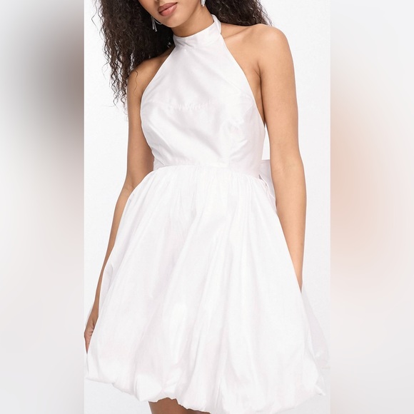 ASOS | Dresses | Ever New Bridal Exclusive High Neck Bow Back Mini ...